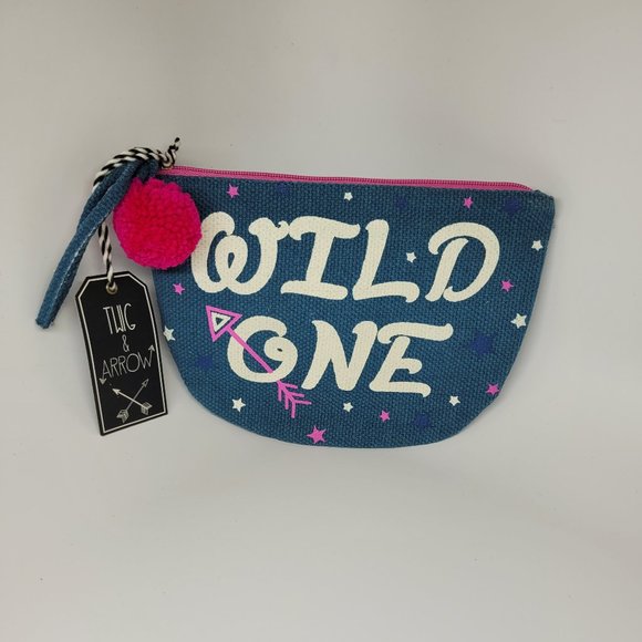 Twig & Arrow | Accessories | Twig Arrow Womens Wristlet Pink Blue Pom ...